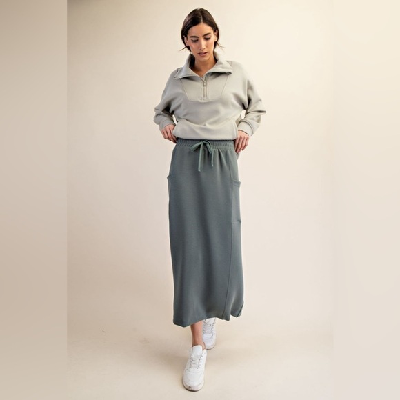 rae mode | Skirts | Rm8 Rae Mode Modal Scuba Long Skirt Sage Leaf Plus ...